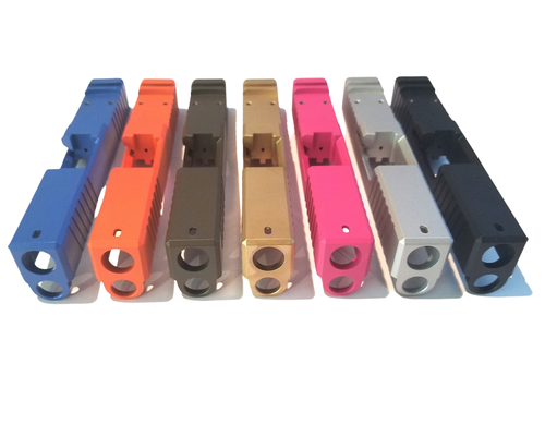 For Glock 43 43X Custom Coated Slide with RMSc Cut Out Cerakote TiN ...