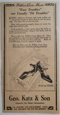 George Katz & Son Shoe Store Martinsburg WV 1929 Original Ad ~4x8" | eBay