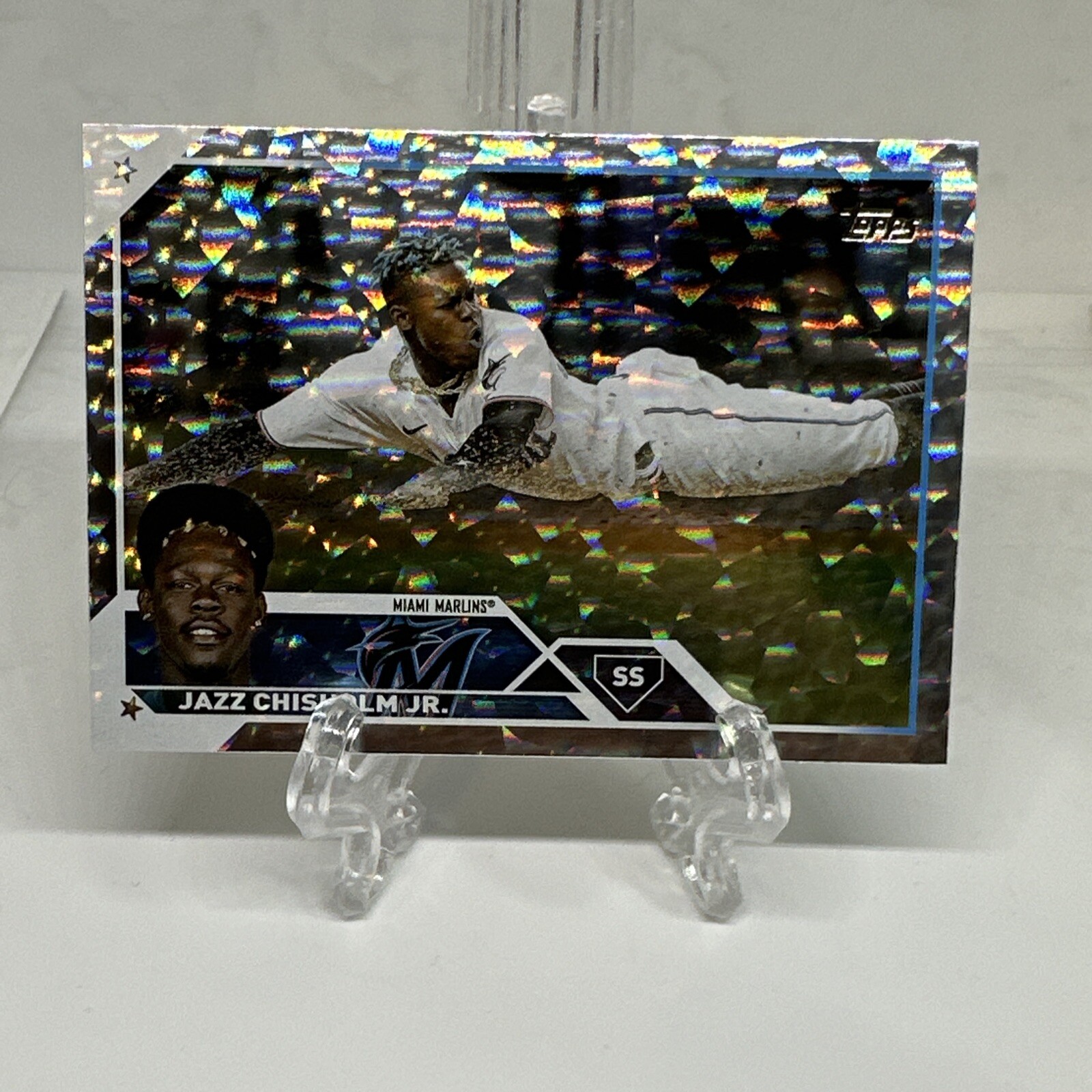 JAZZ CHISHOLM JR. 2023 Topps Series 1 Marlins SP Super Box Silver ...
