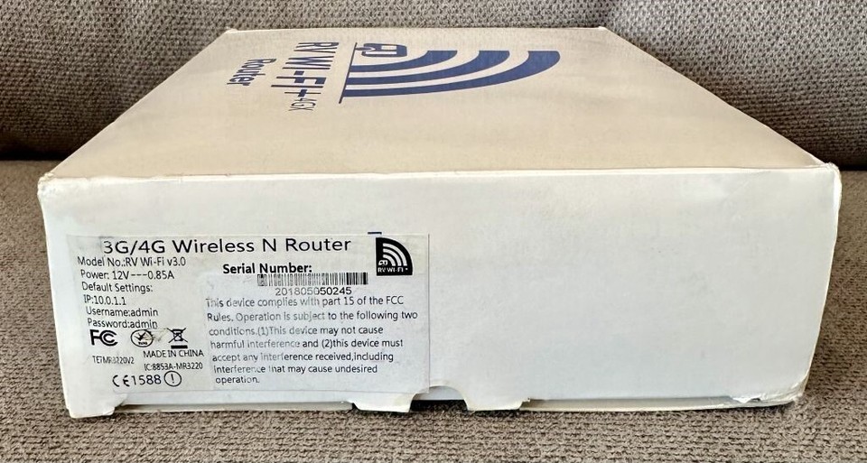 RV WI-FI+ 4GX Router Portable Wi-Fi Internet For RV's & Motorhomes ...