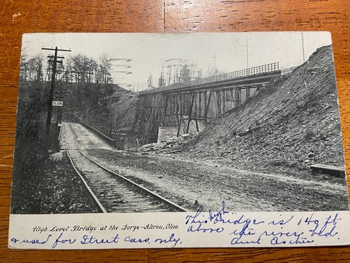 Postcard Akron, Ohio. High Level Bridge at the Gorge .Posted 1906. | eBay