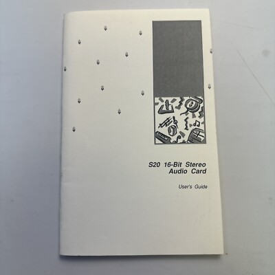 S20 16-bit Stereo Audio Card Users Guide | eBay