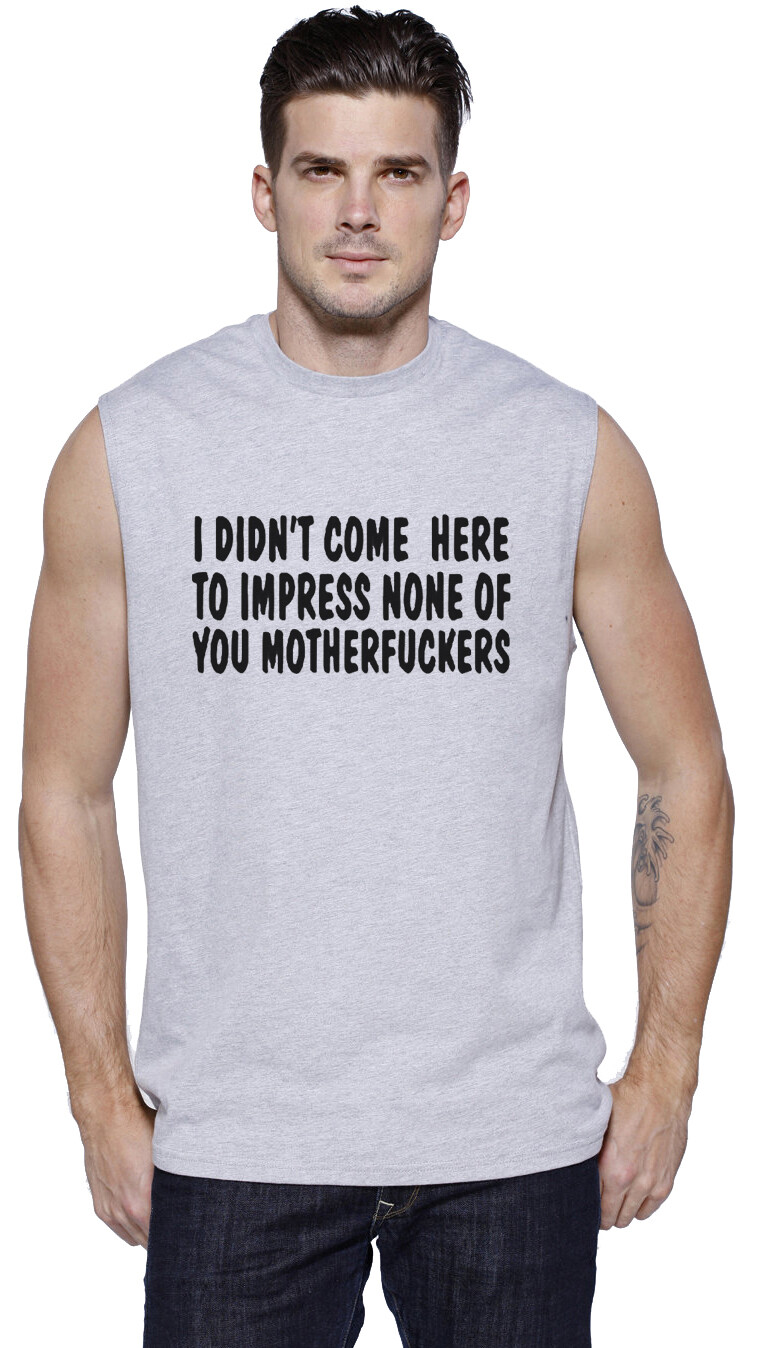 Funny Rude Offensive Mens T-shirt Mens Muscle Shirt Sleeveless Tee | eBay