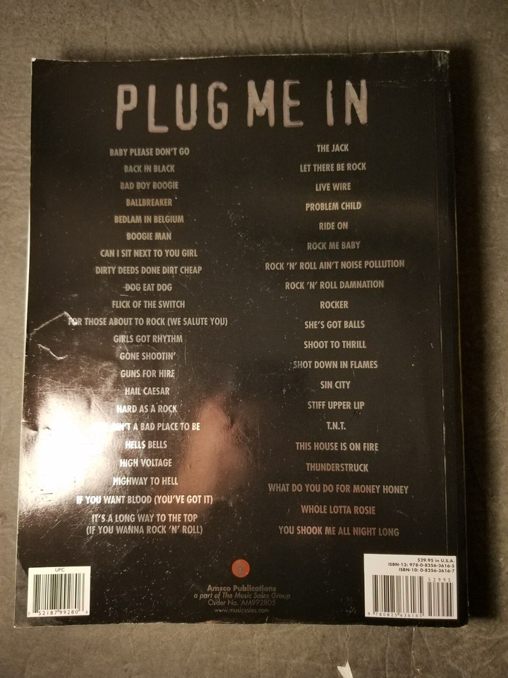 AC/DC Plug Me In Guitar Notes & Tab Rock Metal Intermediate Sheet Music ...