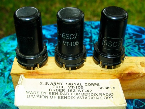KEN RAD USA 6SC7 VT 105 audio frequency double triode 3 strong 1 NIB ...
