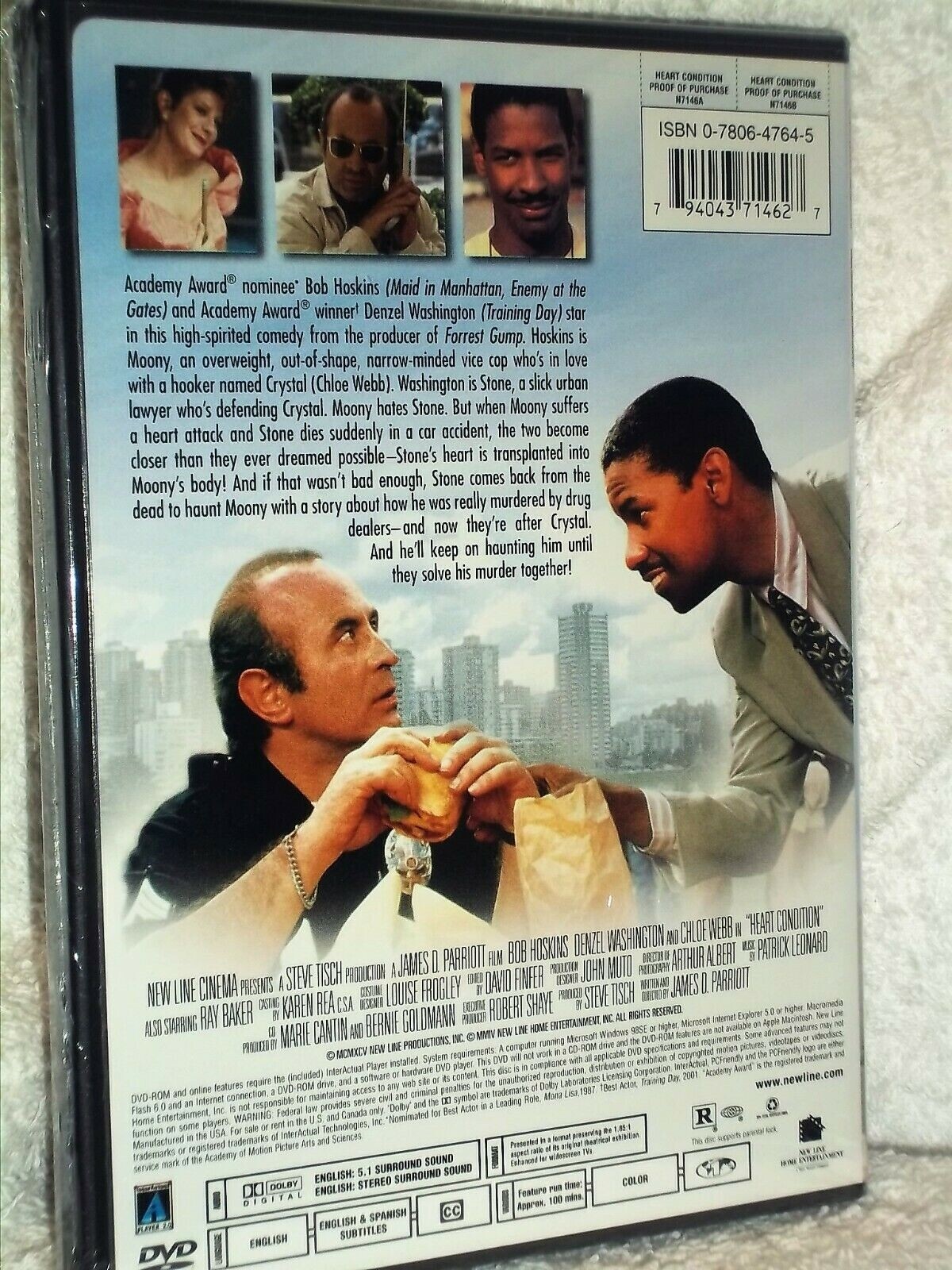 Heart Condition (DVD, 2004) NEW Denzel Washington Bob Hoskins NEW ...