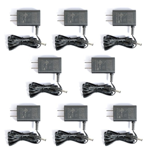 8x Security Camera Power Supply 12V DC 500mA Regulated Adapter 100-240V ...