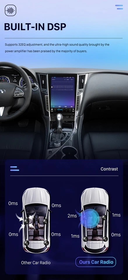 12.1'' Android Stereo For Infiniti Q50 Q60 2015-2019 Car Radio GPS Navi ...