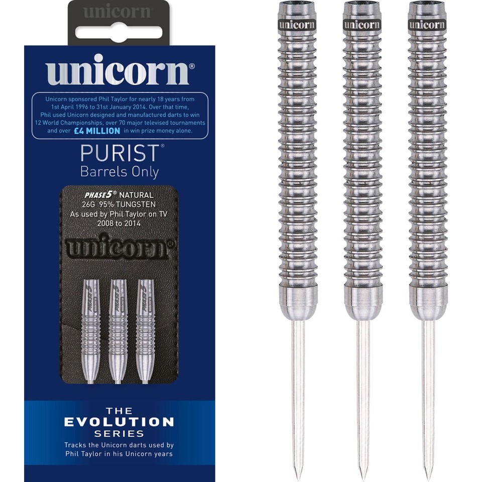 Unicorn Evolution Darts 24g 25g 26g grams Tungsten Phil Power Taylor ...
