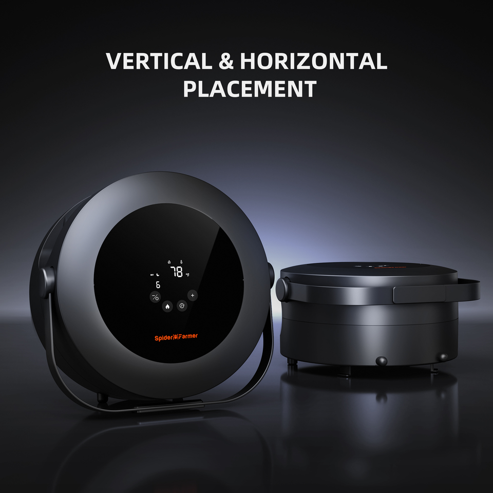 Spider Farmer 530W Grow Tent Heater w/ Temp Control, Day/Night Sensors ...