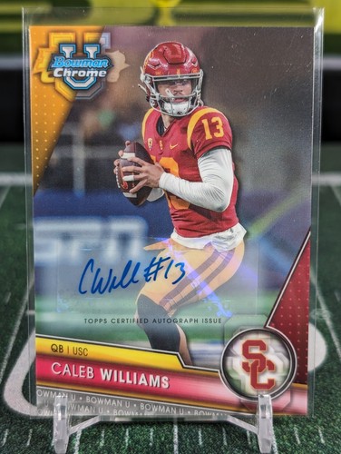 CALEB WILLIAMS USC 2023 Bowman Chrome University Bowman AUTO Autograph ...