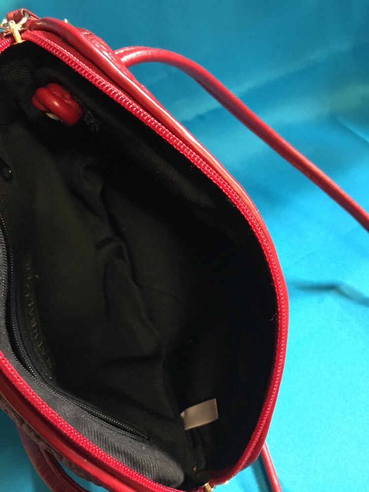 NATURALIZER SYNTHETIC RED Woven Look Shoulder Bag PURSE 9.25” x 7”Strap ...