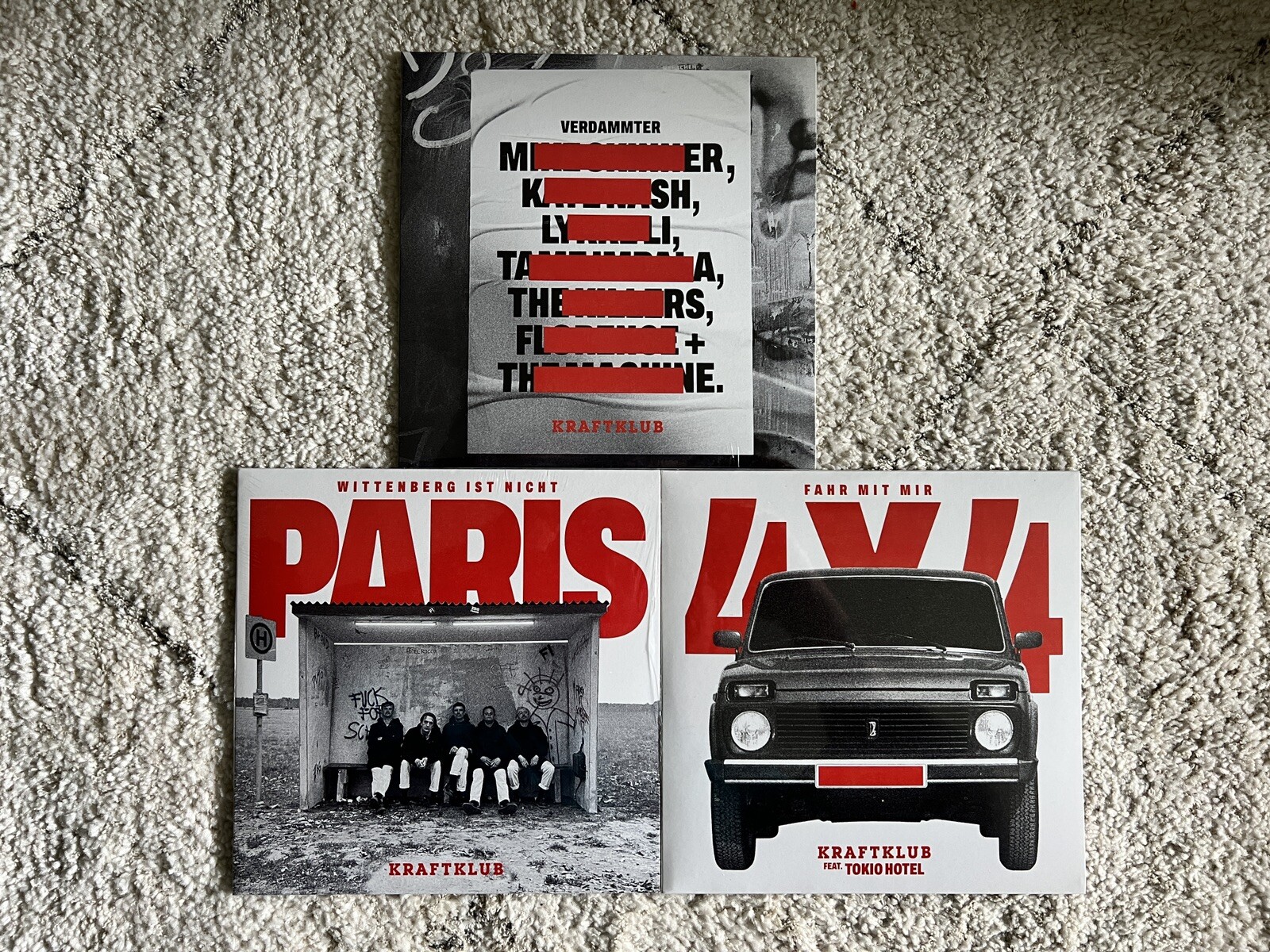 kraftklub 3x7“ inch vinyl single paket paris 4x4 ein song reicht | eBay