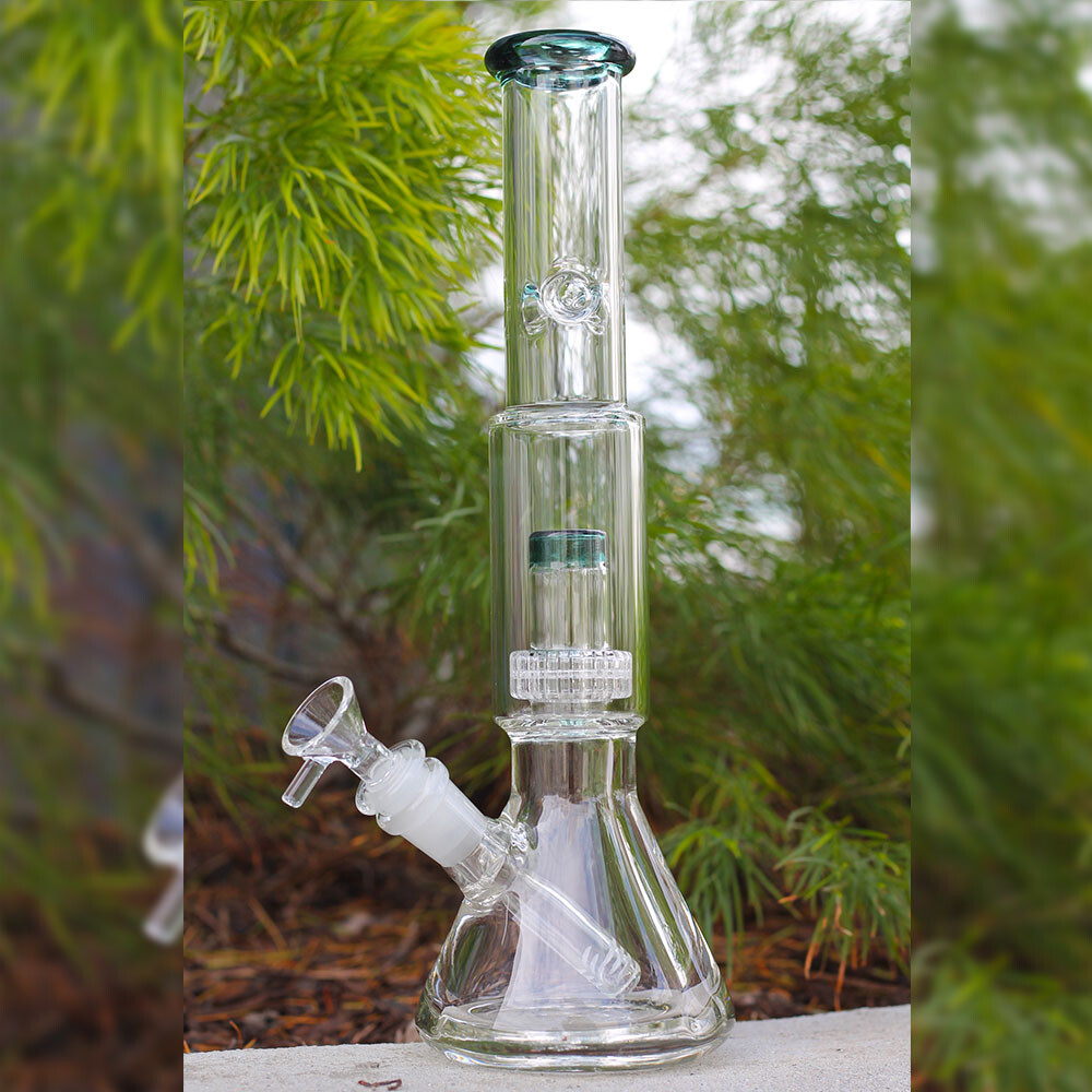 Super Thick 12 INCH Bong Matrix Water Pipe Clear Glass 15mm Beaker ...