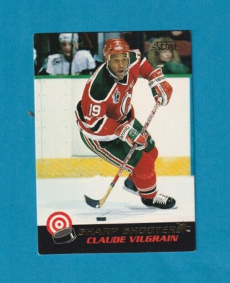 1992-93 Score SHARP SHOOTERS insert # 14 Claude Vilgrain NEW JERSEY ...