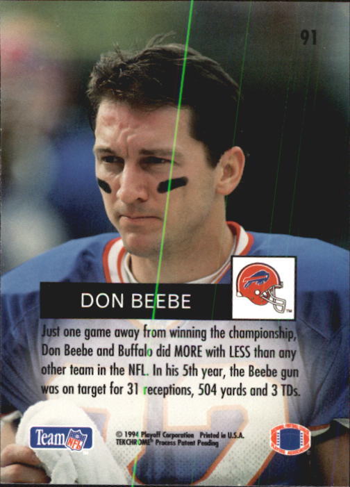 1994 Playoff Football Card #91 Don Beebe | eBay