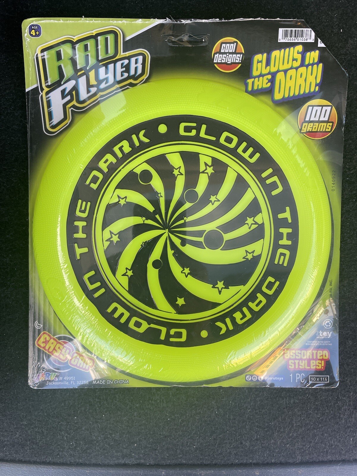 Frisbee JA-RU Rad Flyer SPORT DISC Glows In The Dark 100 Grams. New ...