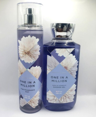 BATH AND BODY WORKS ONE IN A MILLION FRAGRANCE BODY MIST & WASH (SET OF ...
