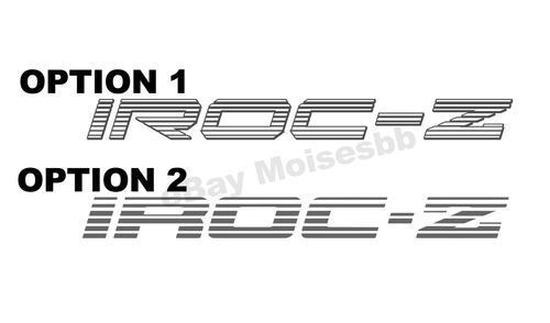 IROC-Z Z28 Camaro Door Vinyl Decal Sticker Iroc z Irocz 1985 86 87 88 ...