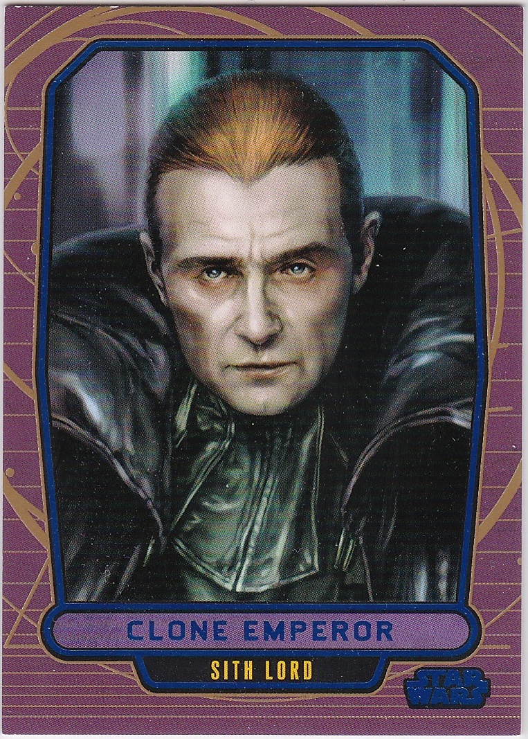 STAR WARS GALACTIC FILES SERIES 1 BLUE PARALLEL #219 CLONE EMPEROR 243/ ...