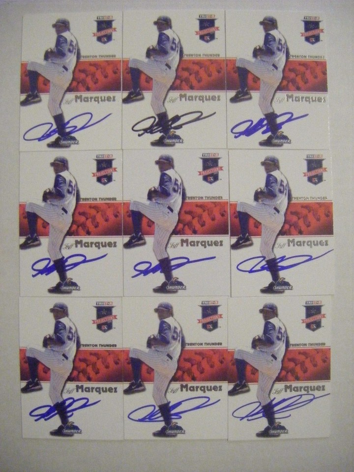JEFF MARQUEZ signed YANKEES 2008 TriStar Projection baseball card AUTO ...