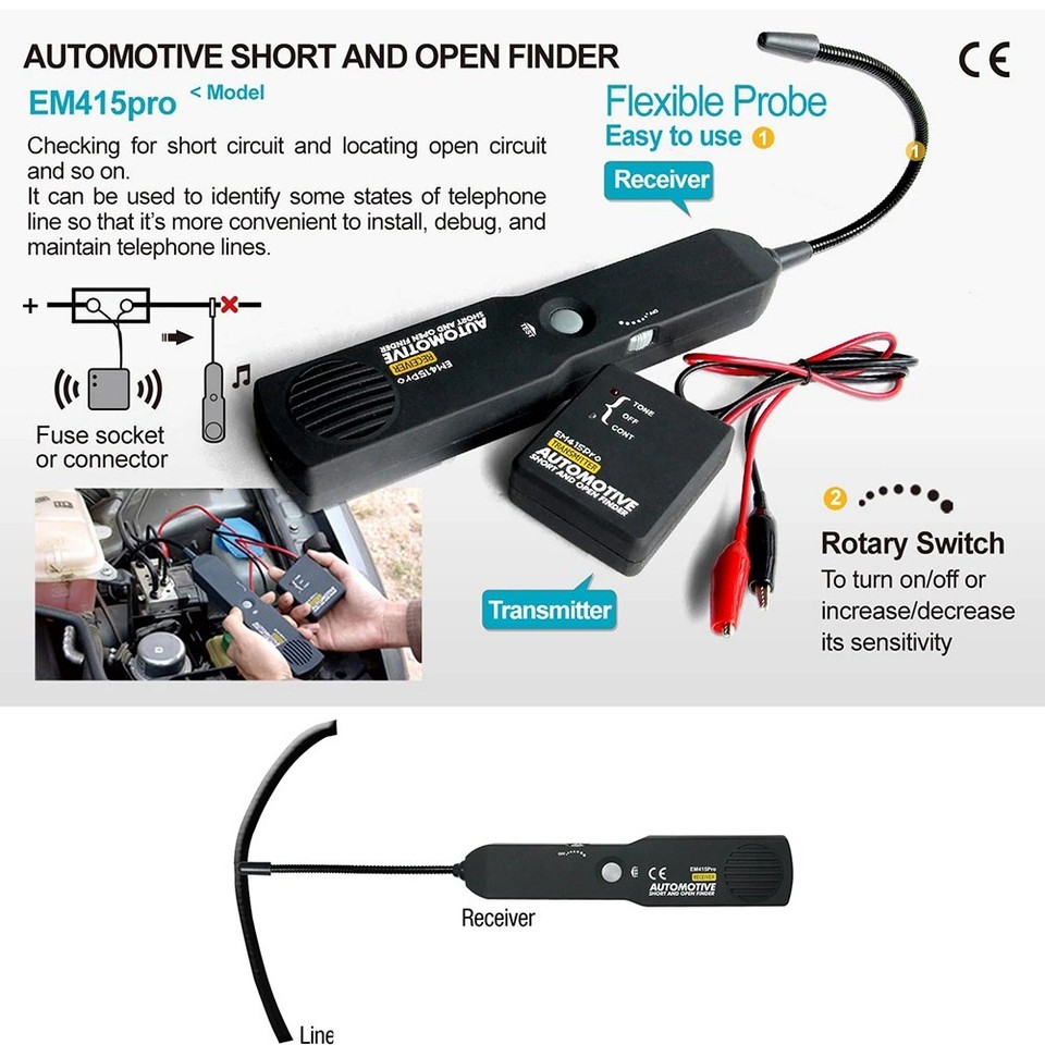 EM415Pro Automotive Electrical Openand Short Circuit Tester DC 6-42V ...