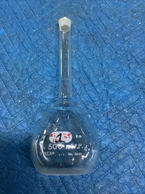 500 ml Pyrex USA No. 5640 Glass Volumetric Flask Frosted Glass Opening ...