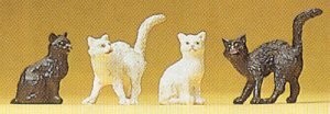 Preiser 47063 1/25 Scale Domestic Animal Figures- Assorted Cats | eBay