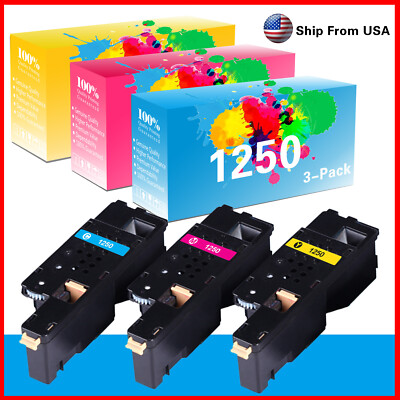 3PK 1250C Color Toner Cartridge for 1350cnw C1765nf 810WH C1765nfw ...