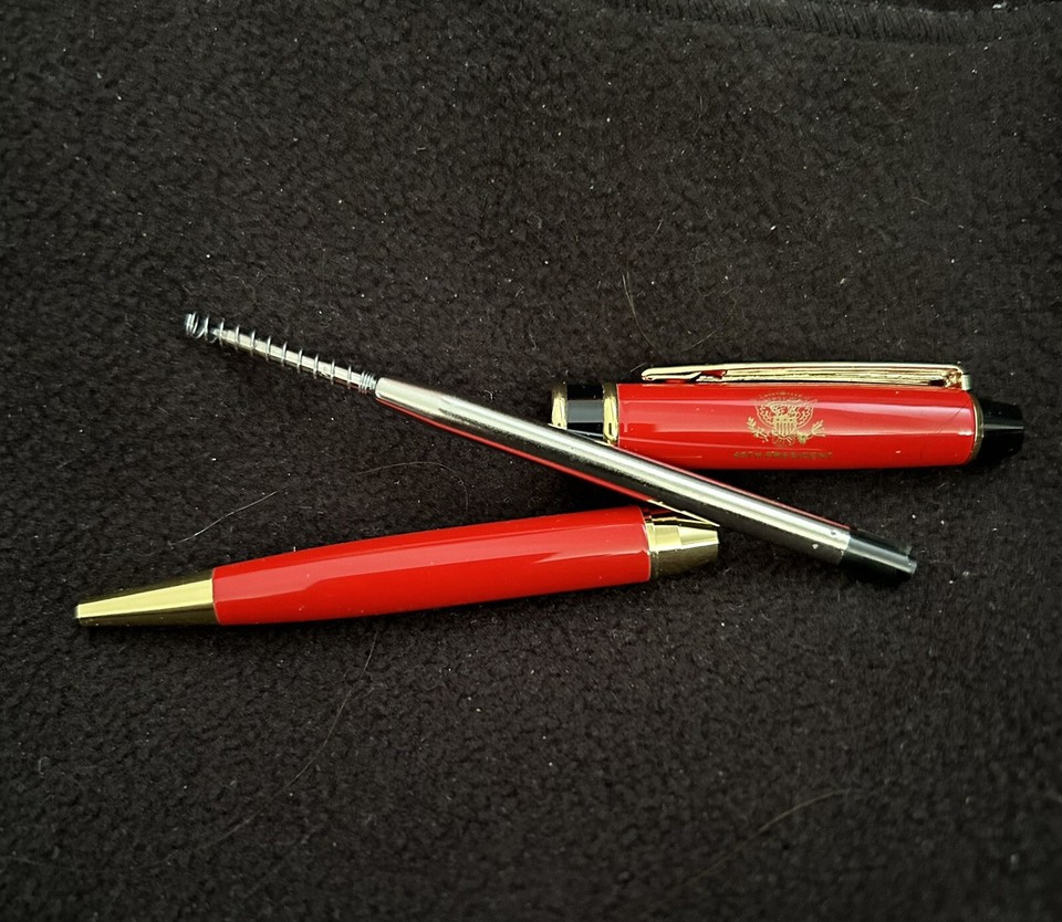 TRUMP RED PEN (3) EAGLE SEAL GOLD SIGNATURE PRES REPUBLICAN MAGA BLACK ...