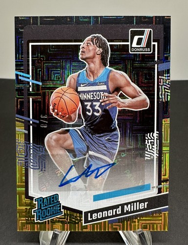 2023-24 Donruss Leonard Miller 3/8 - Rated Rookie Black Gold Choice ...