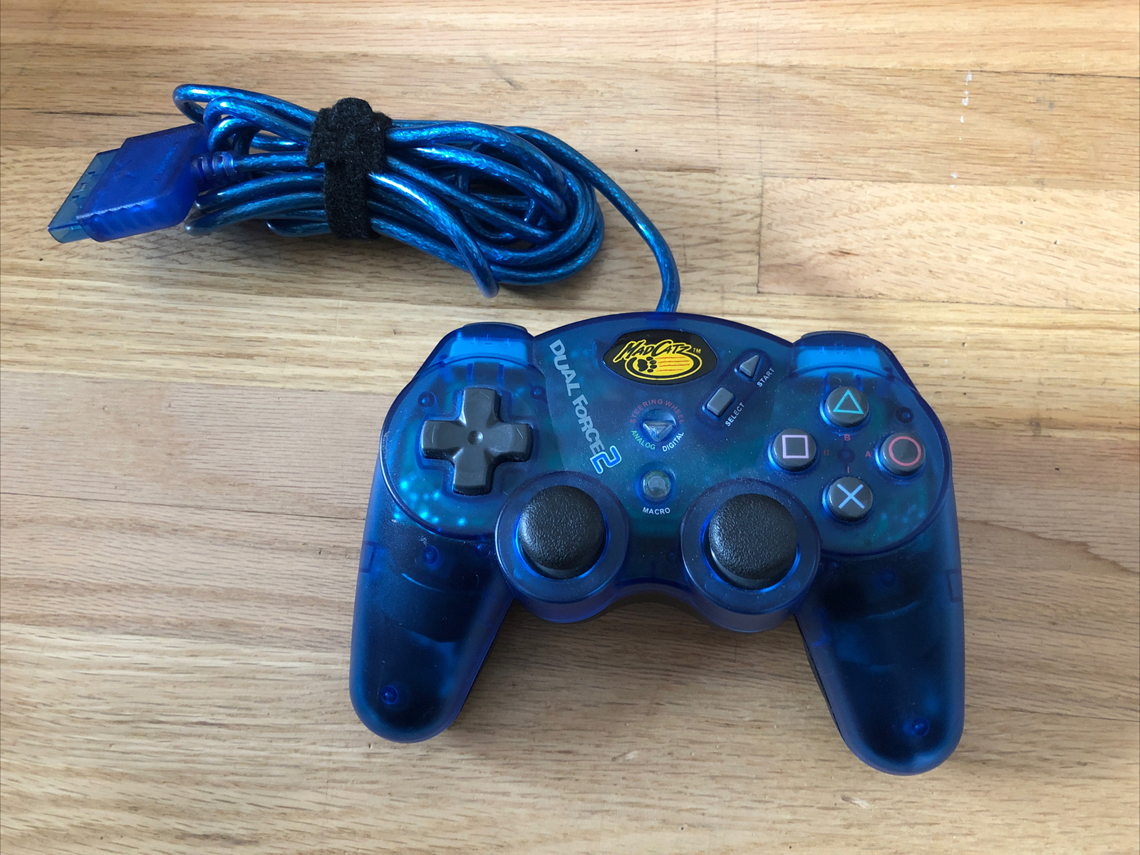 Mad Catz Dual Force 2 Pro PS2 Controller Wired Blue - TESTED With ...