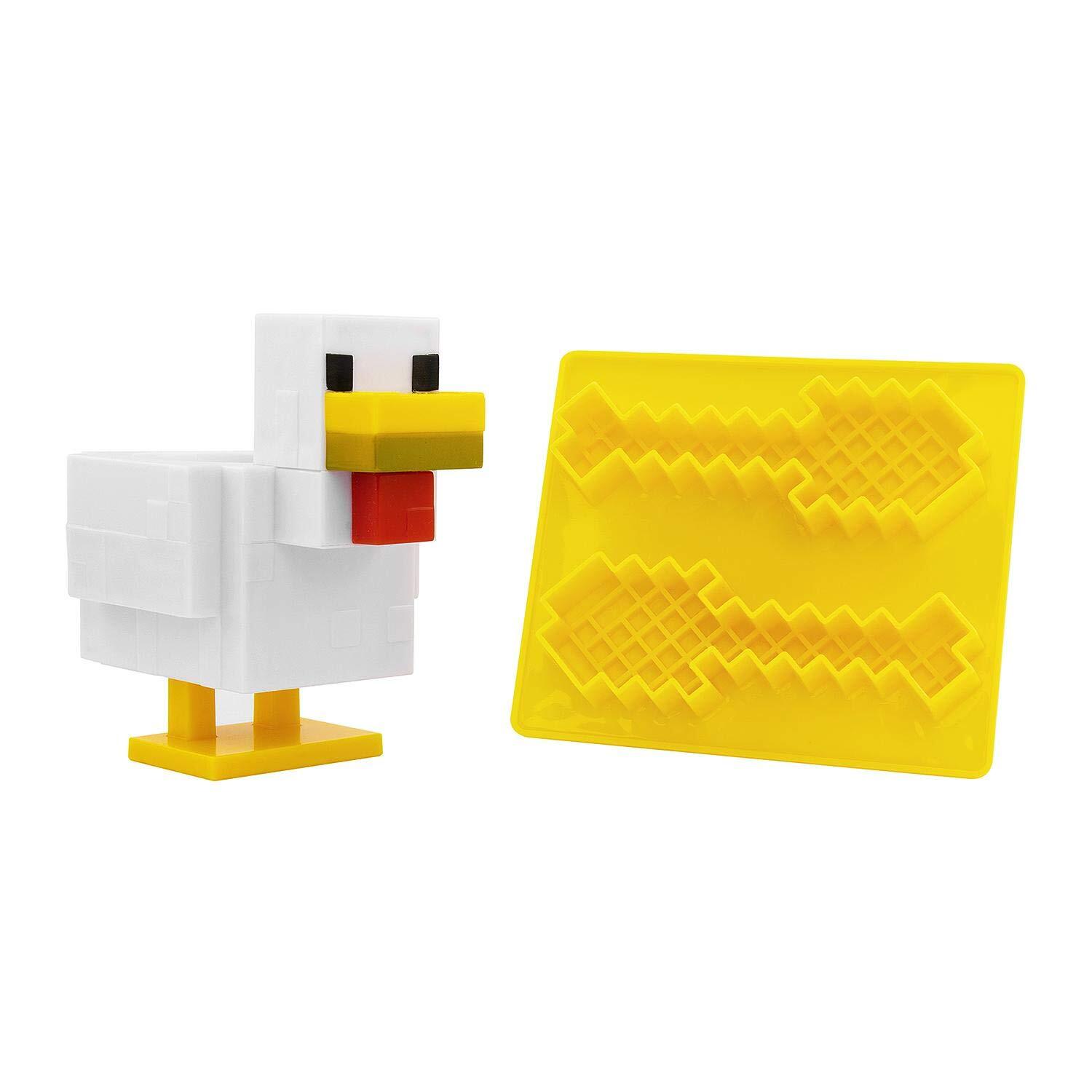 Paladone PP6732MCF Minecraft Chicken Egg Cup and Toast Cutter Plastic ...