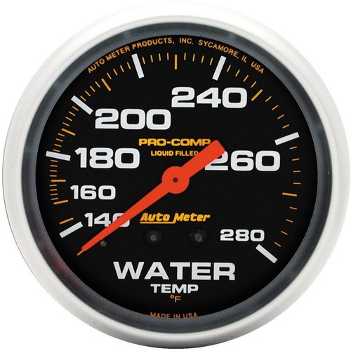 Autometer Pro-Comp 2-5/8in Water Temp Gauge 140-280F Liquid Filled Mechanical... | eBay
