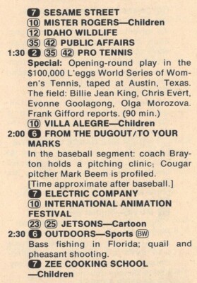 1975 KHQ TV AD~MARK BEEM PITCHER WSU COUGARS BASEBALL Coach Chuck Bobo ...