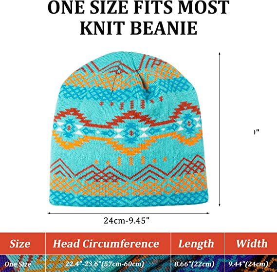 Native American Indian Navajo Print Knit Beanie Hat-173 | eBay