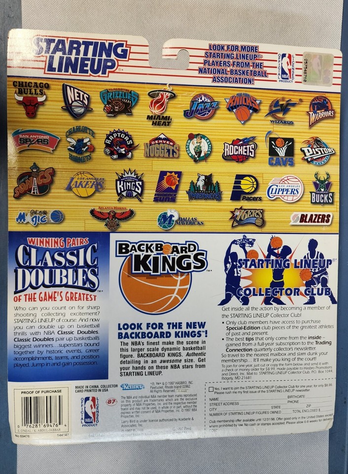 1997 Starting Lineup SLU Classic Doubles Shaq O'neal Kareem Abdul ...