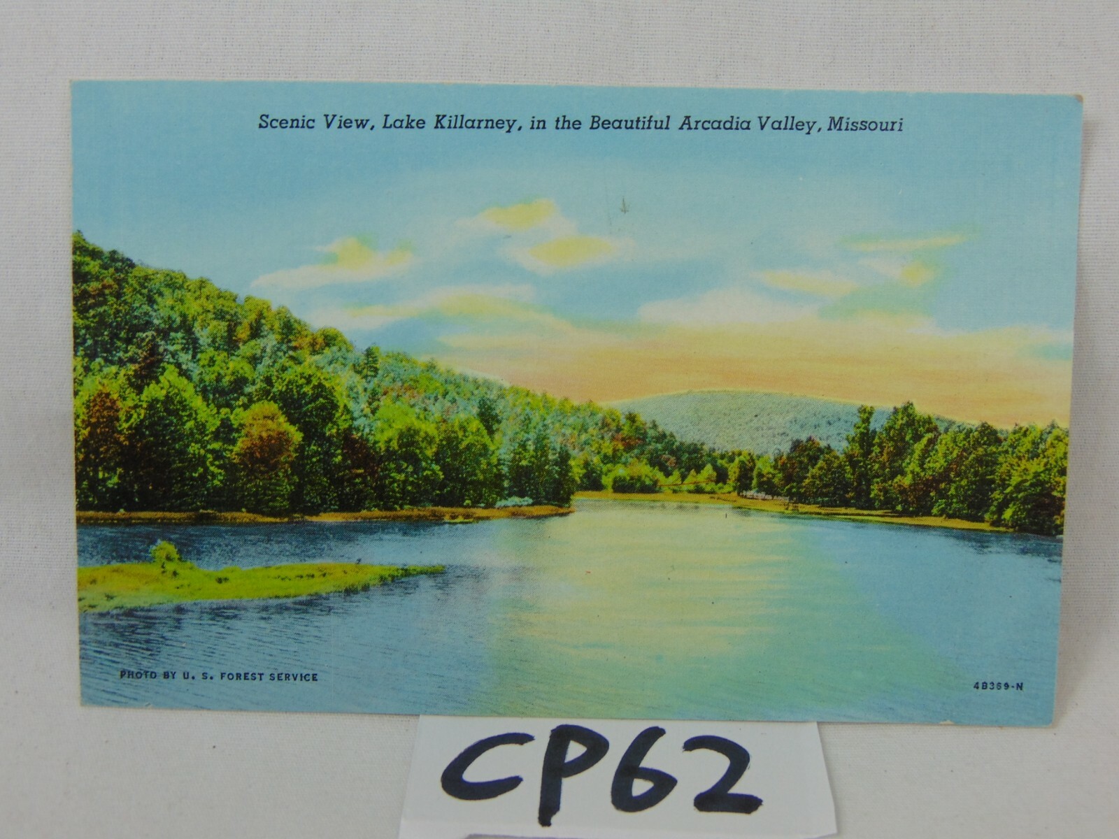 VINTAGE POSTCARD LINEN ARCADIA VALLEY MO. LAKE KILLARNEY SCENIC VIEW ...