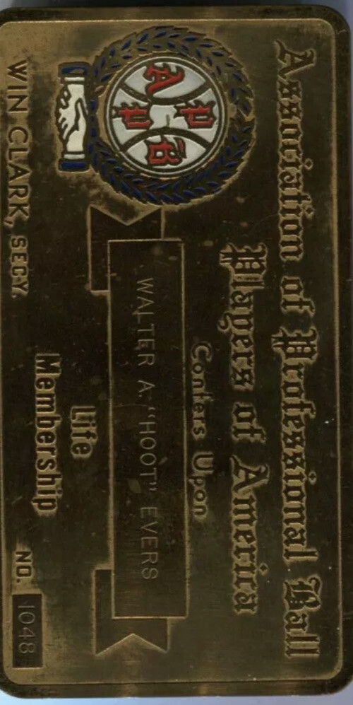 HOOT EVERS LIFETIME MLB PASS (2X ALL-STAR) LIFETIME MEMBERSHIP ...