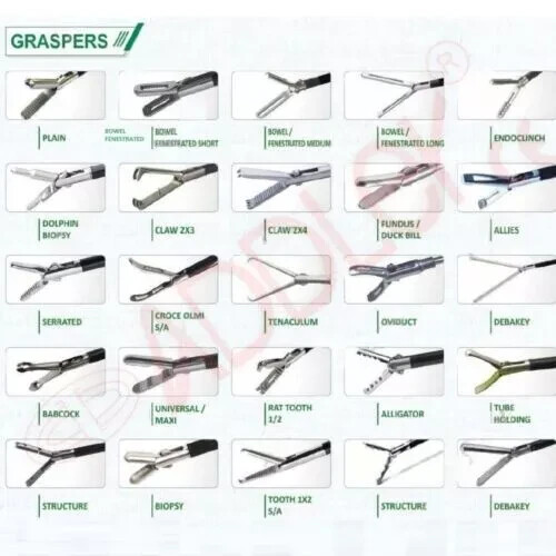 Laparoscopy 10mm Biopsy Grasper Marwa Uterine manipulator &5mm Trocar ...