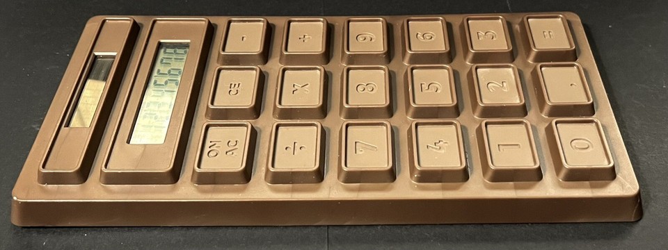 Scholastic Chocolate Bar Shaped Calculator Solar Powered Tested And ...