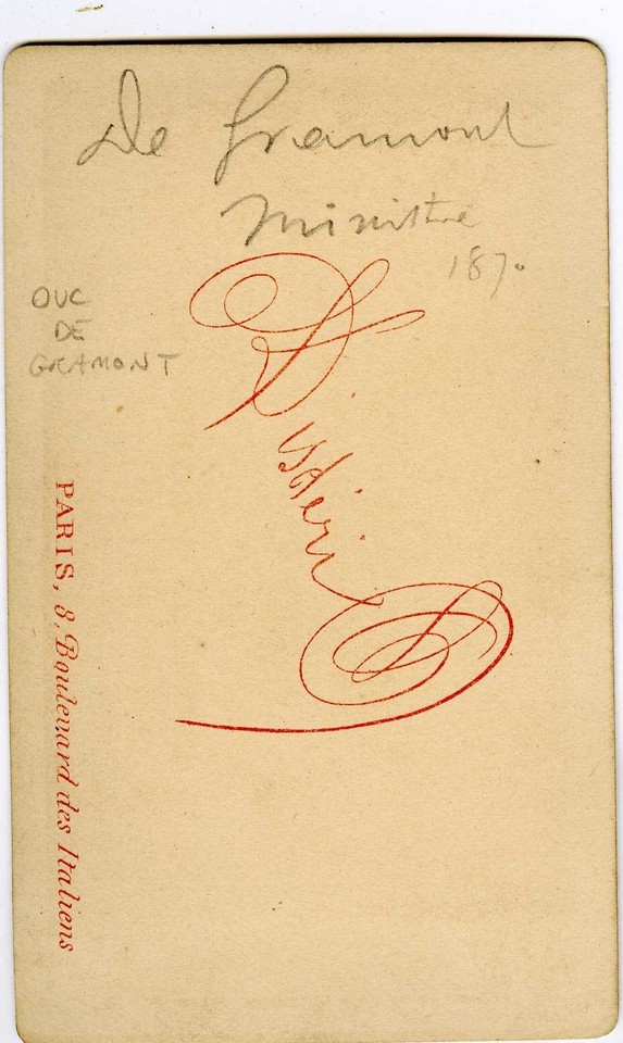 PHOTO CDV DISDERI Paris, le Duc de Gramont pose circa 1860 dame aux ...