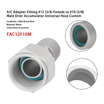 A/C Adapter Fitting #12 (3/4) Female to #10 (5/8) Male Drier ...
