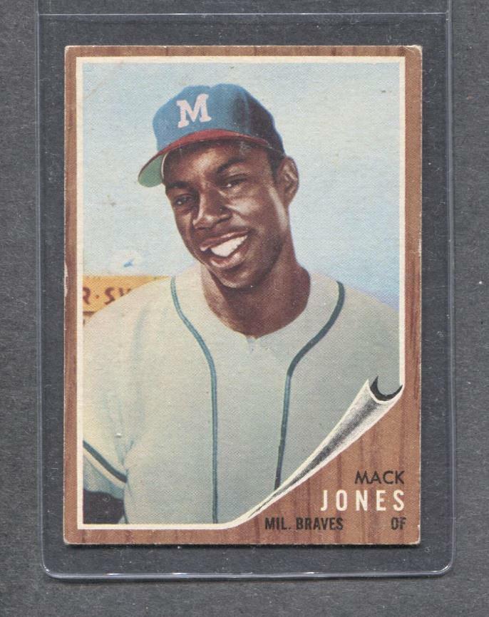 1962 Topps #186 Mack Jones RC (Braves) Vg-Ex | eBay