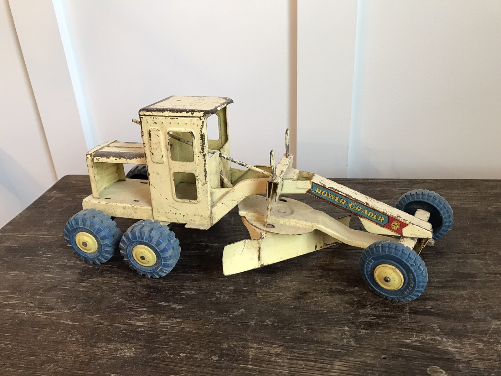 Vintage Marx Power Grader Pressed Steel Road Grader Toy With Blue Lumar ...