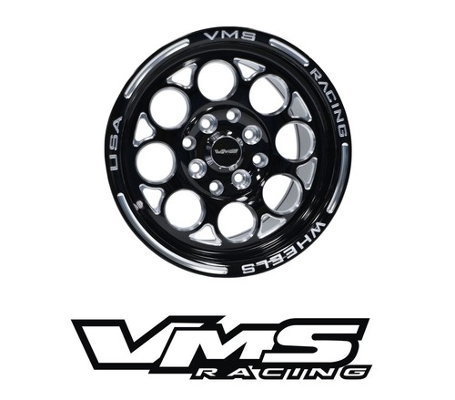 x2 VMS RACING MODULO 15x7 BLACK POLISHED DRAG RIMS WHEELS FOR HONDA ...