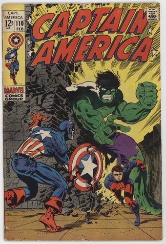 Captain America 110 Marvel 1969 VG FN Jim Steranko Hulk 1st Madame ...
