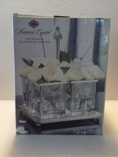 Shannon by Godinger Savannah Crystal Flatware Caddy (400885) New in Box ...