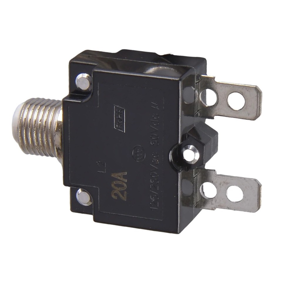 20Amp Push Button Manual Reset Thermal Circuit Breaker Overload Switch ...