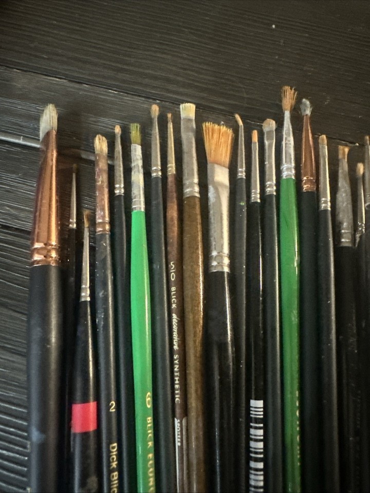 Lot Of 79 Artists' Paint Brushes Variety Of Sizes Dick Blick Strathmore ...
